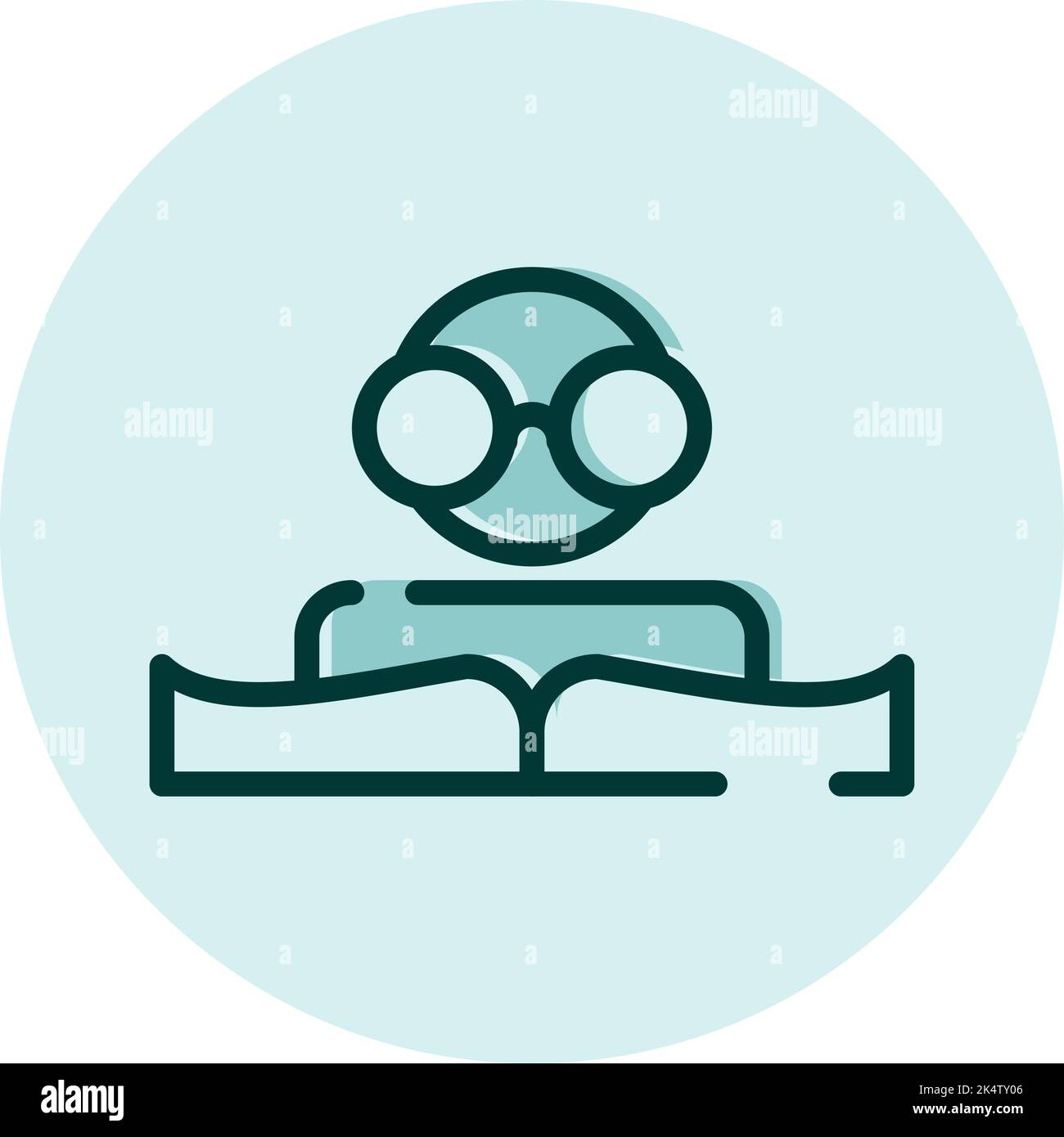 Education reading, illustration, vector on a white background Stock ...