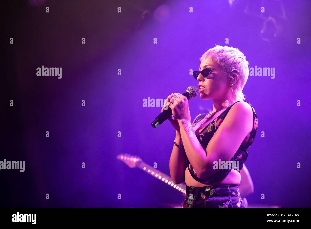 Poppy Ajudha perfoms at the Montreux Jazz Festival, on July 13, 2022 ...