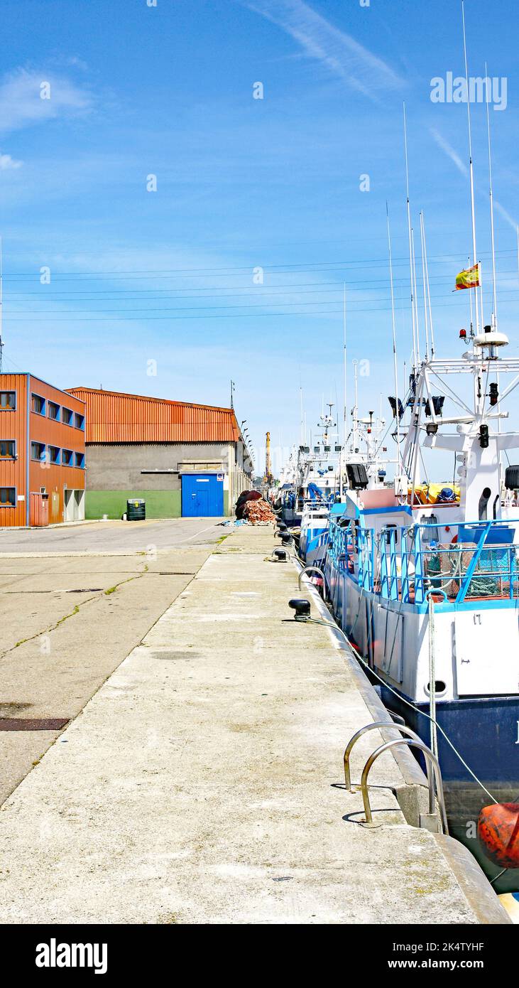 Port of the Ría de Aviles, Principality of Asturias, Spain, Europe ...