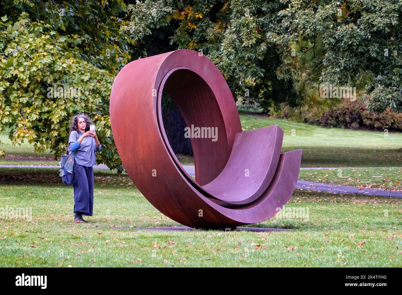 Beverly Pepper 'Curvae in Curvae' in the Frieze Sculpture display in ...