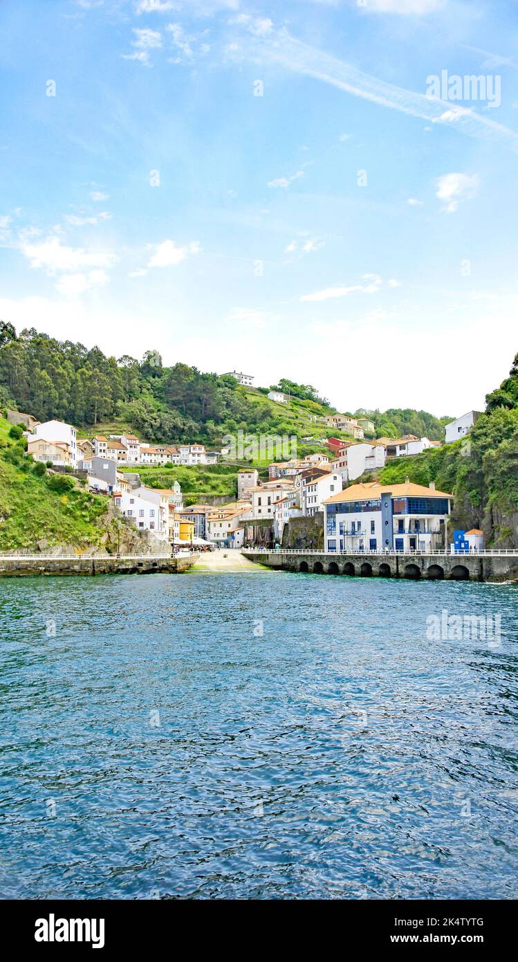 Overview of Cudillero, Principality of Asturias, Spain, Europe Stock ...
