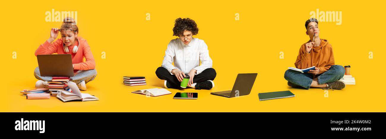Collage young people doing hi-res stock photography and images - Alamy