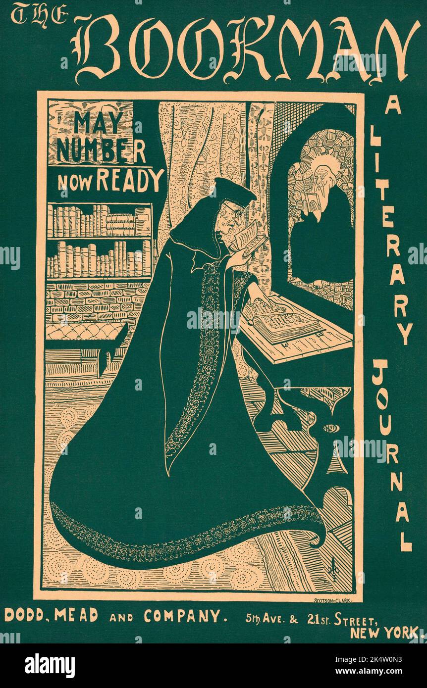 Poster for an edition of The Bookman. Drawn by Scotson-Clark. The ...