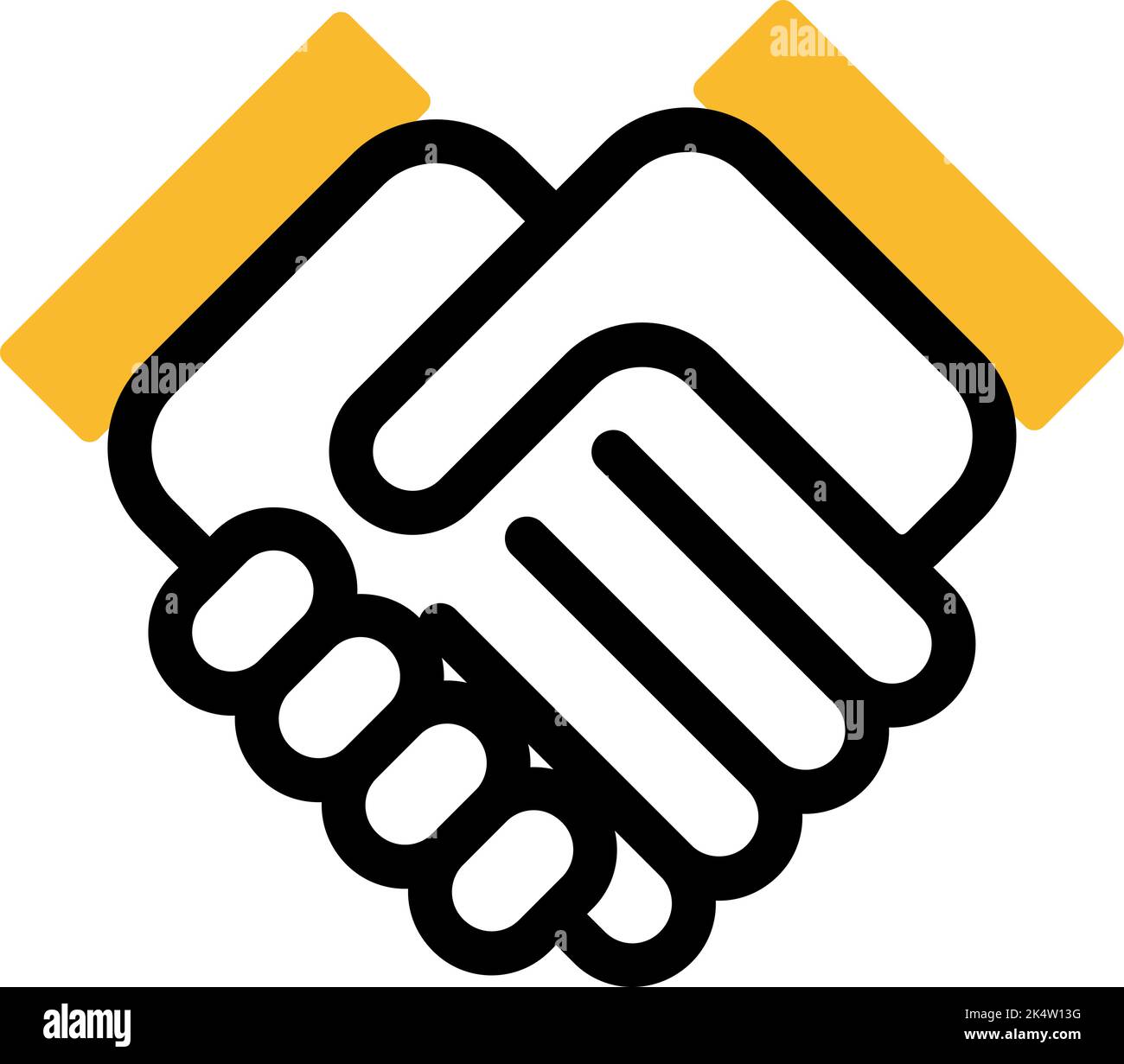 Hand shake, illustration, vector on a white background Stock Vector ...