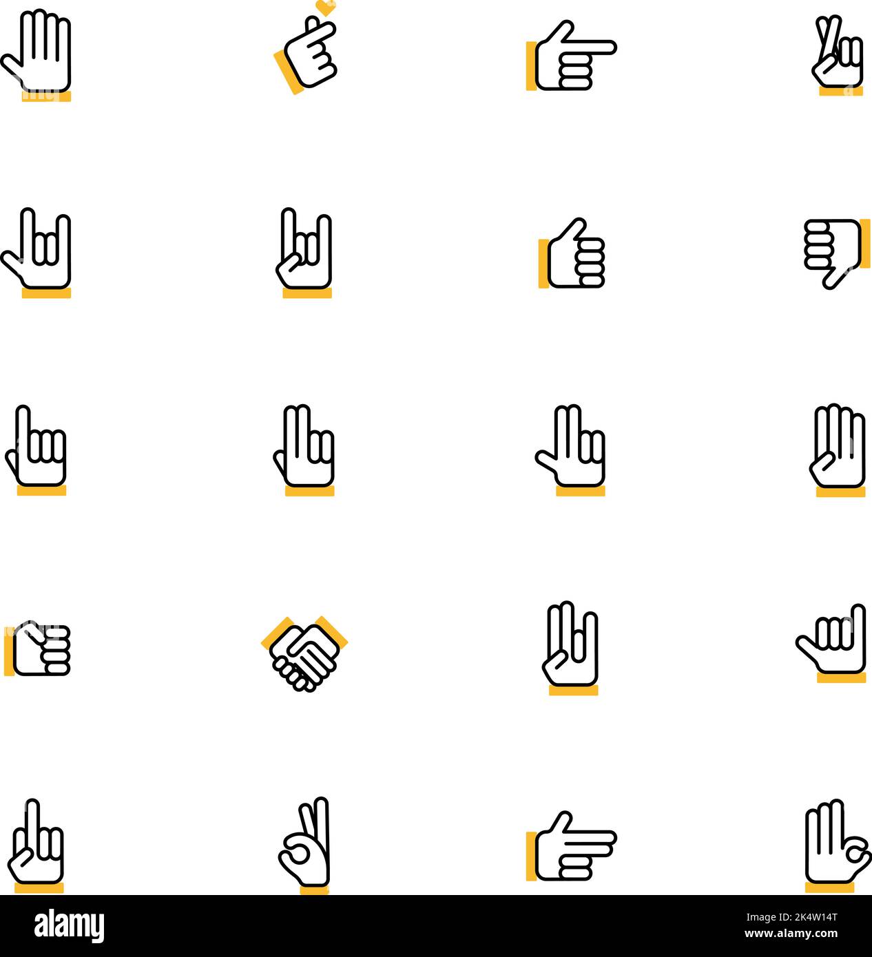 Hands gestures, illustration, vector on a white background Stock Vector Image & Art - Alamy