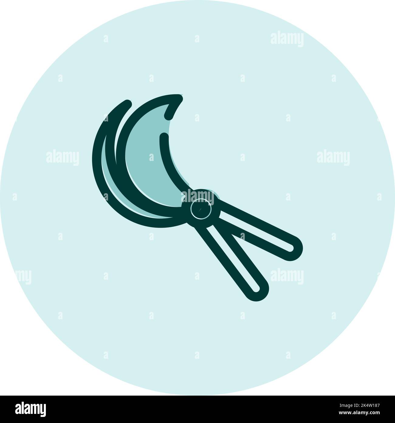 Farm scissors, illustration, vector on a white background Stock Vector ...