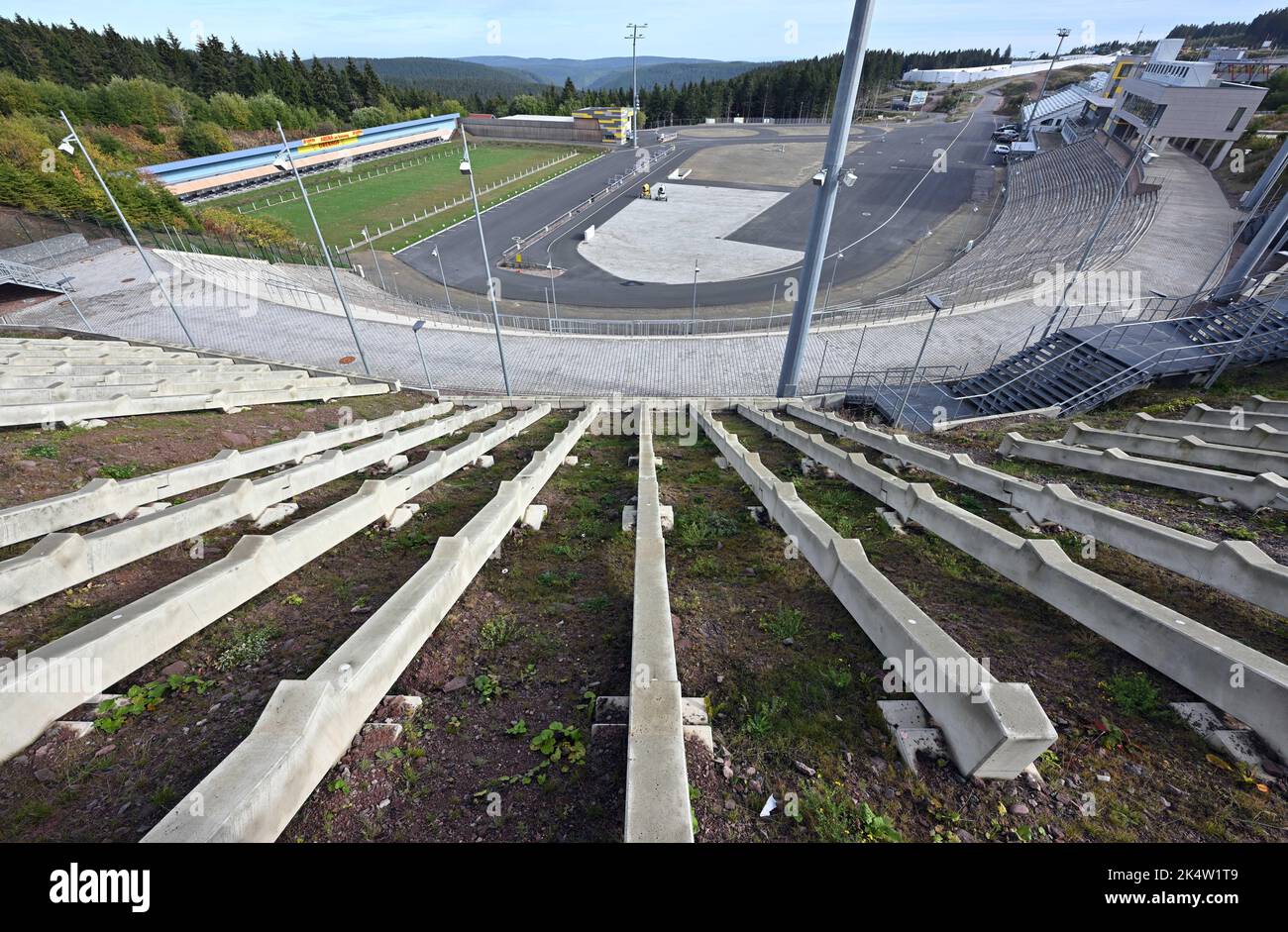 Oberhof, Germany. 04th Oct, 2022. The Lotto Thüringen Arena on the ...