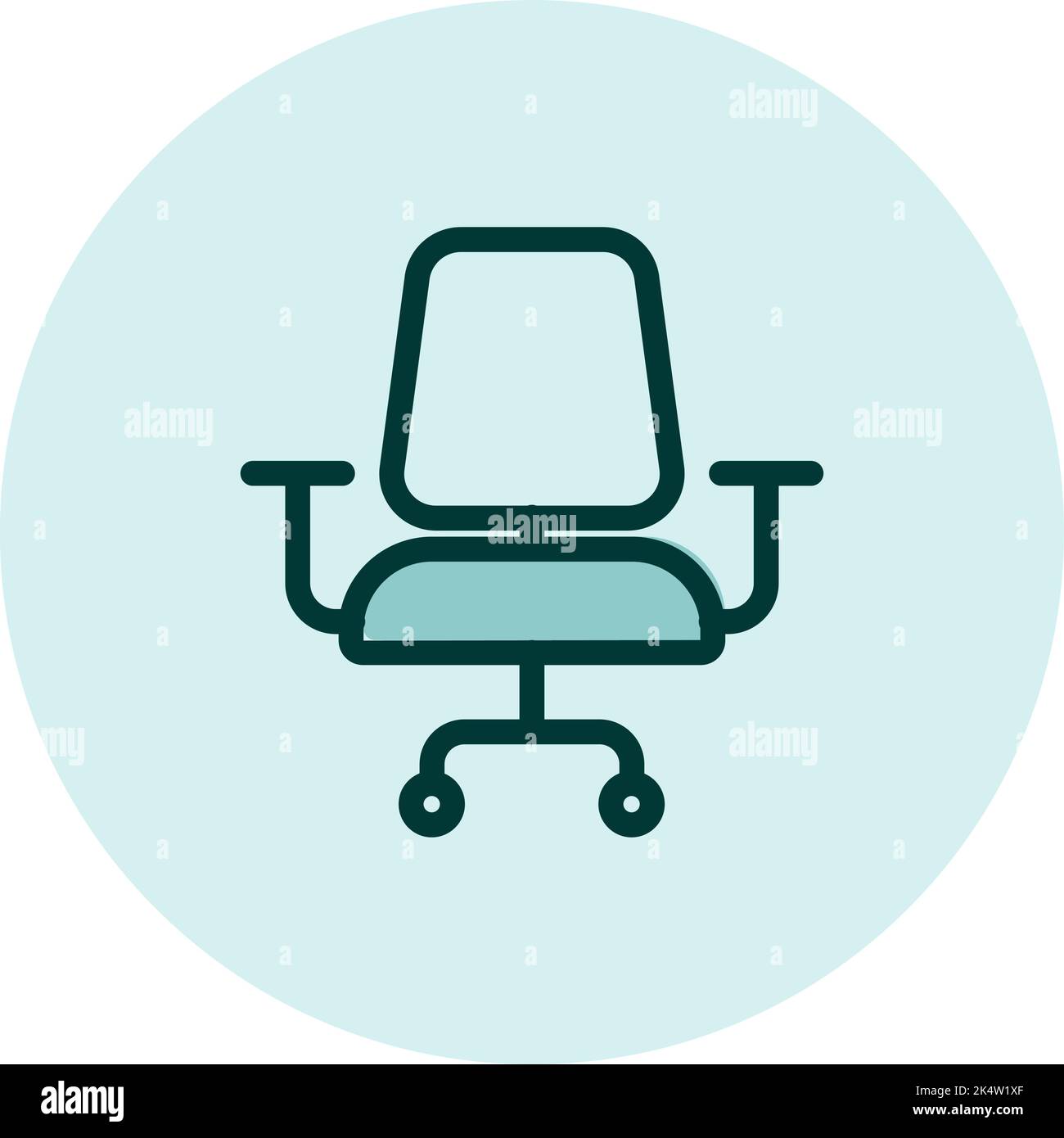 Blue computer chair, illustration, vector on a white background Stock ...