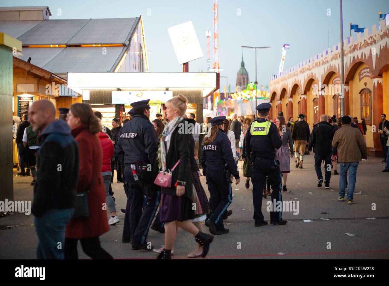 Munich, Germany. October 3rd, 2022, Wiesn Patrol. Hundreds of thousands ...