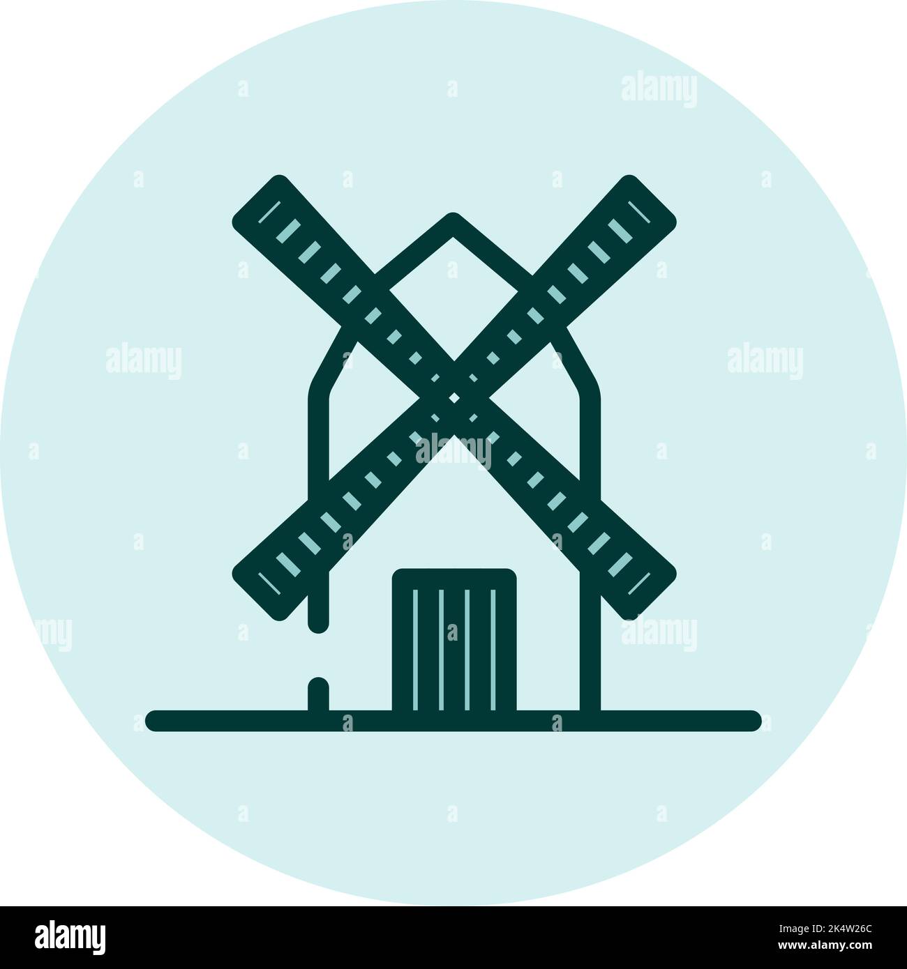 Medieval Mill Illustration Stock Vector Images Alamy