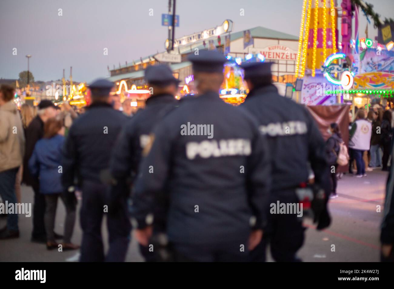 Munich, Germany. October 3rd, 2022, Wiesn Patrol. Hundreds of thousands ...