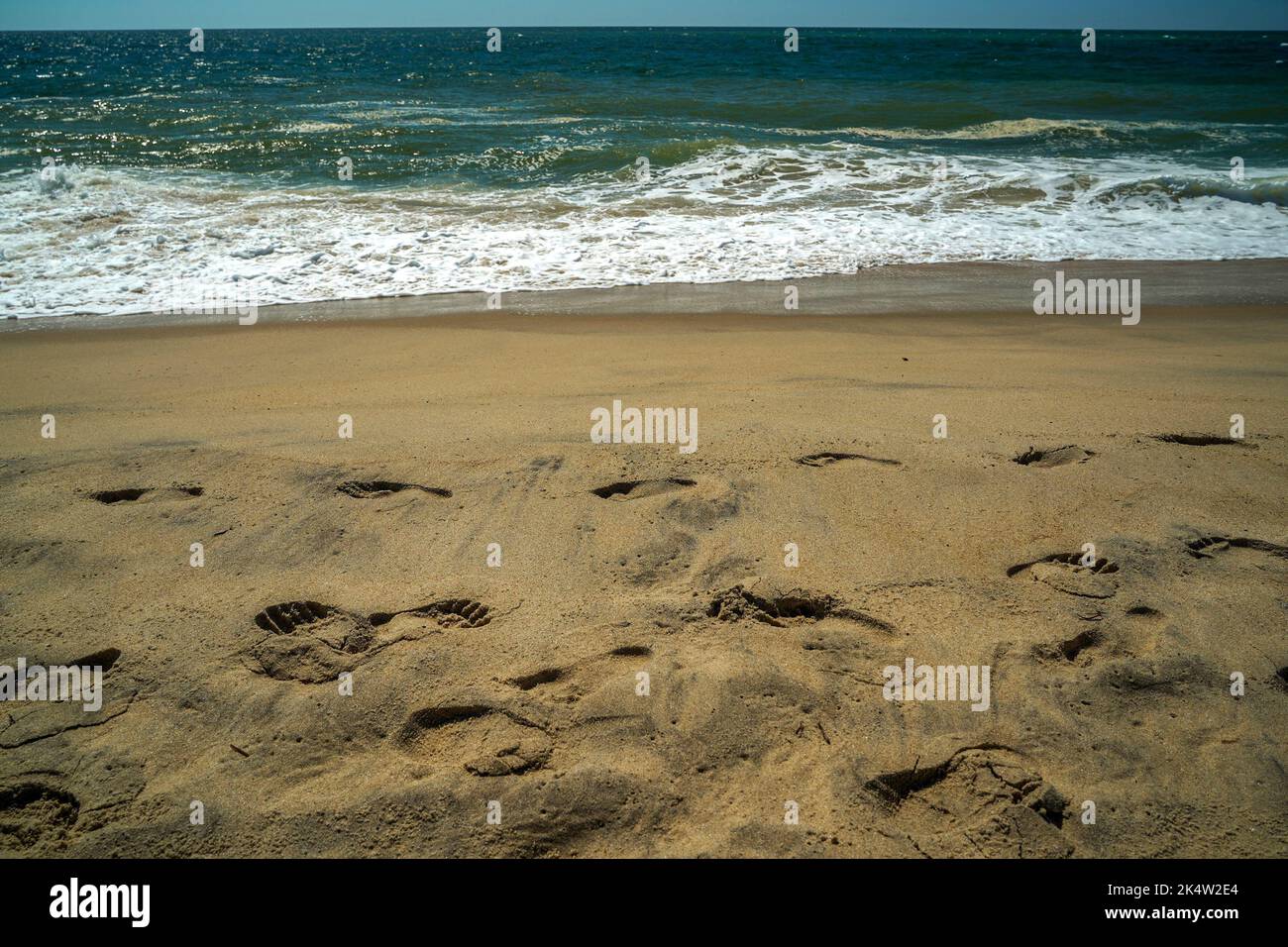 walking on atlantic ocean nantucket island sandy beach Stock Photo - Alamy