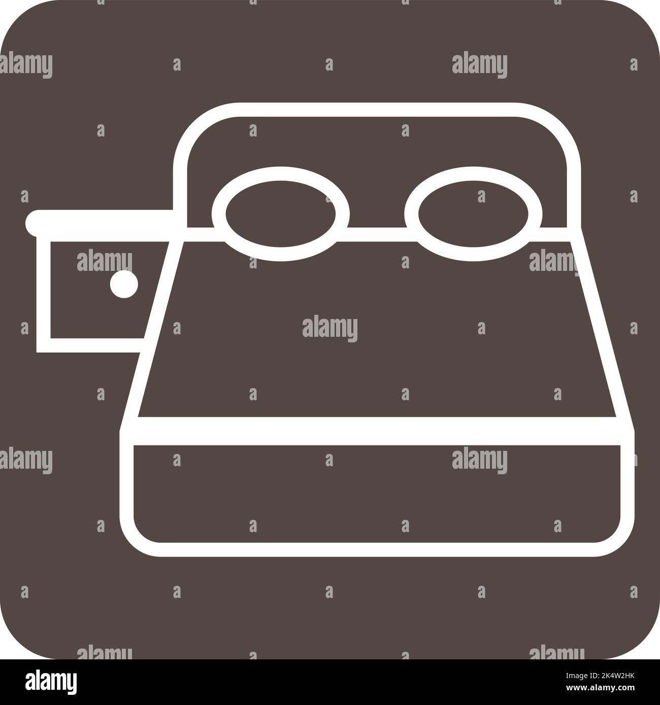 Brown bed, illustration, vector on a white background Stock Vector ...