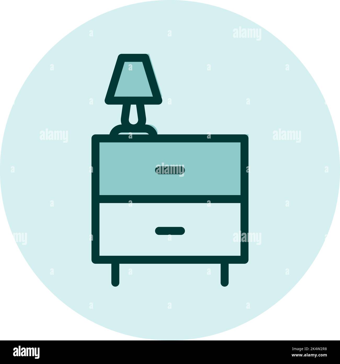 Night table, illustration, vector on a white background Stock Vector ...