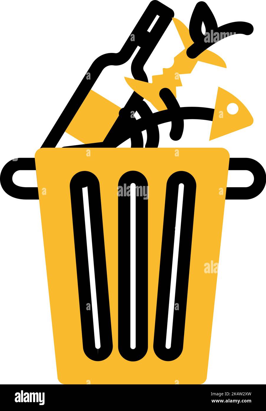 Ecology garbage, illustration, vector on a white background Stock ...