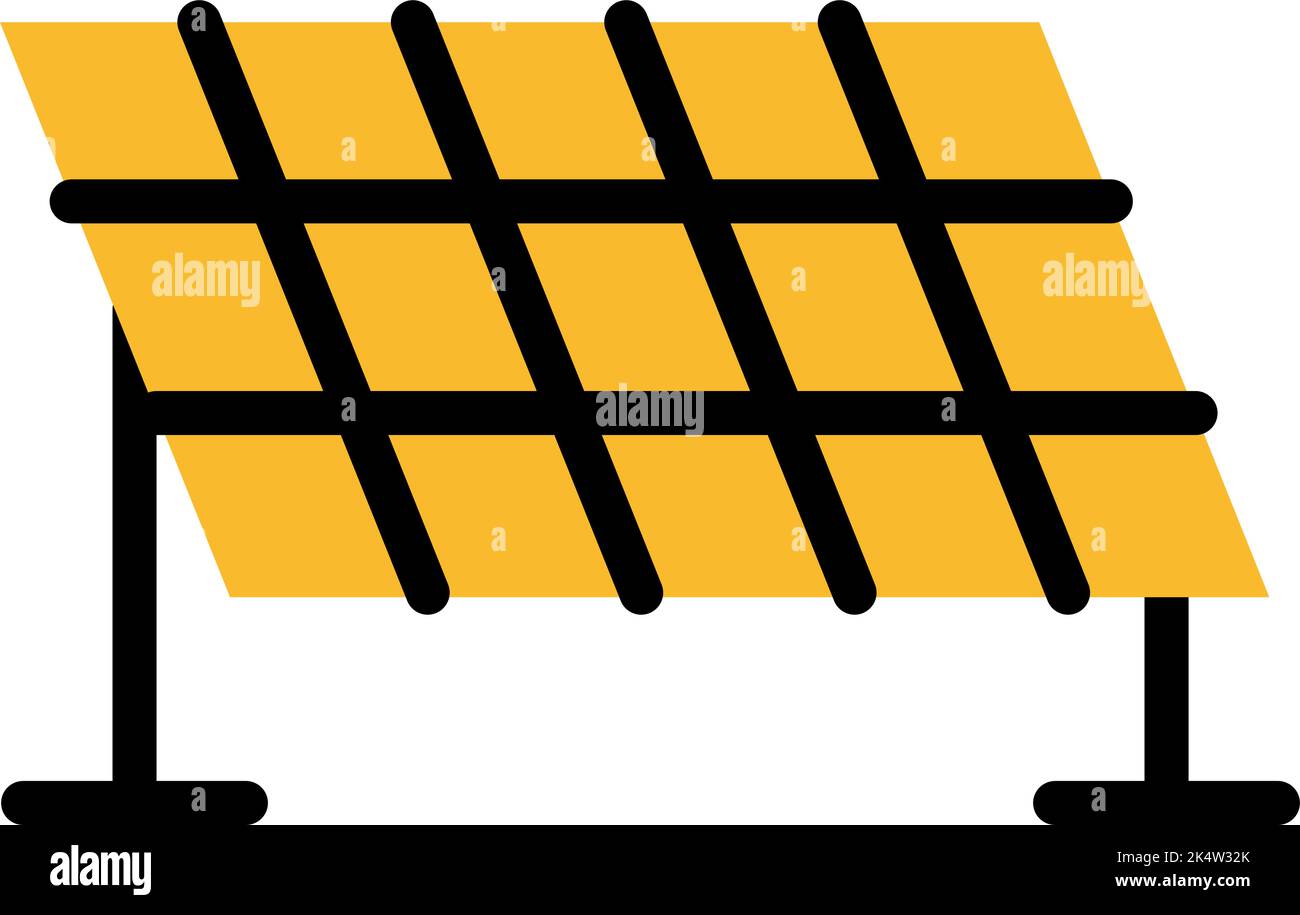 Eco solar system, illustration, vector on a white background Stock ...