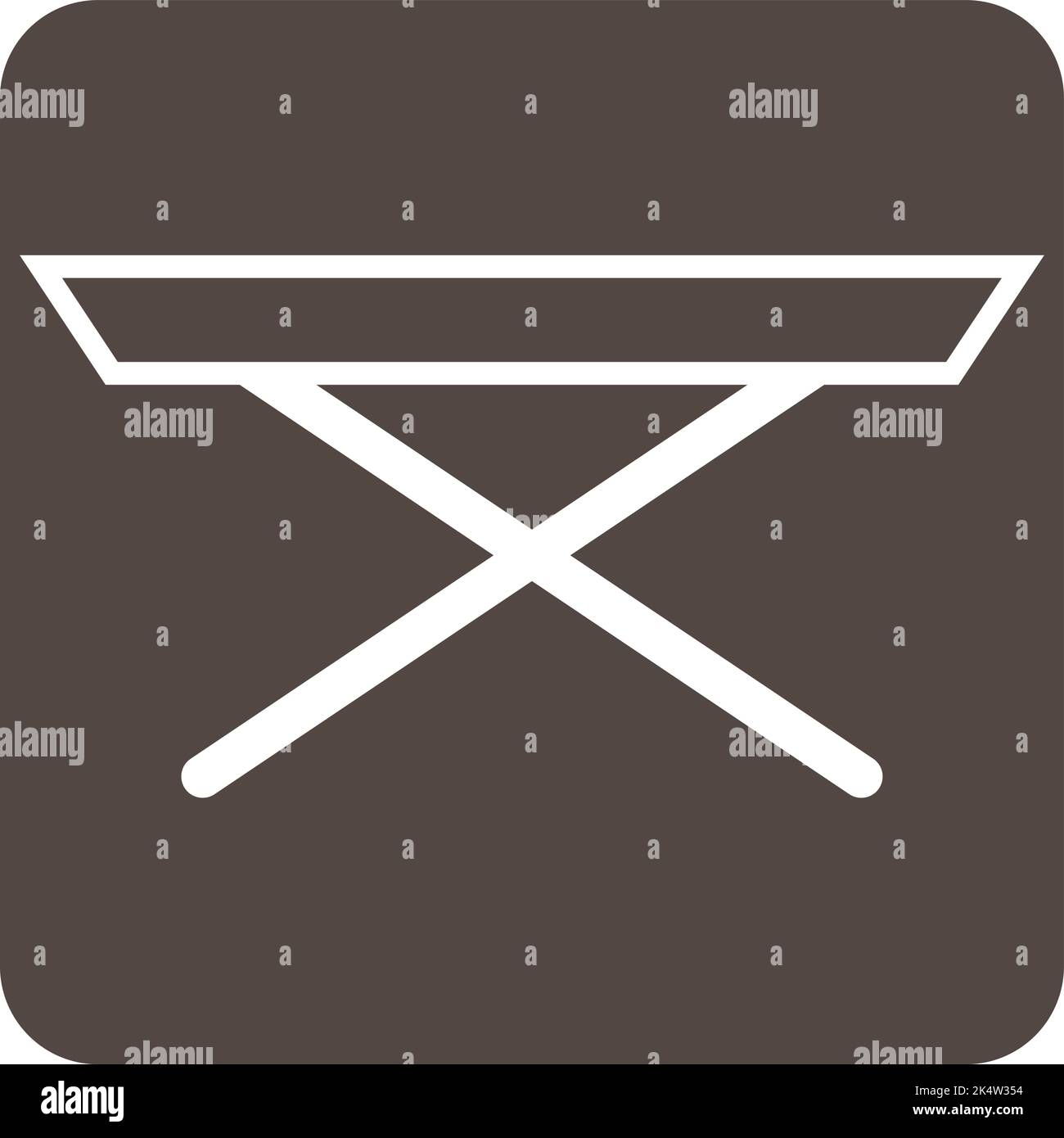 Brown kitchen table, illustration, vector on a white background Stock ...