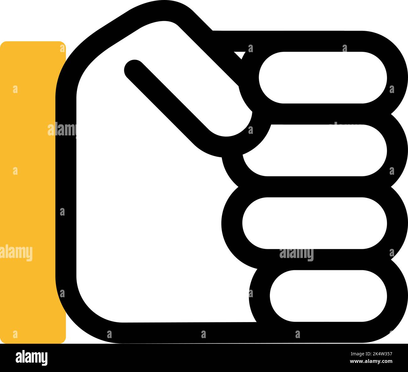 Hand fist, illustration, vector on a white background Stock Vector ...