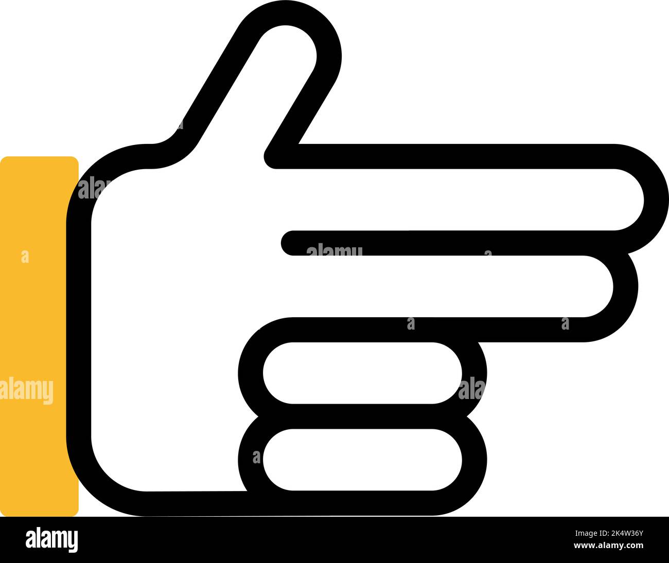 Hands direction, illustration, vector on a white background Stock ...