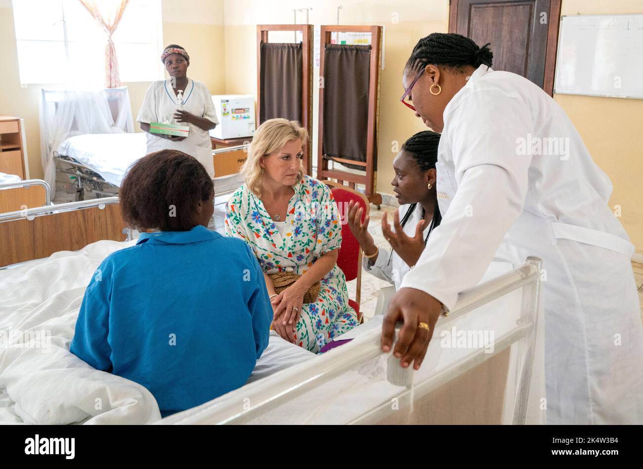 The Countess of Wessex meeting medical staff and survivors on a post-op ...