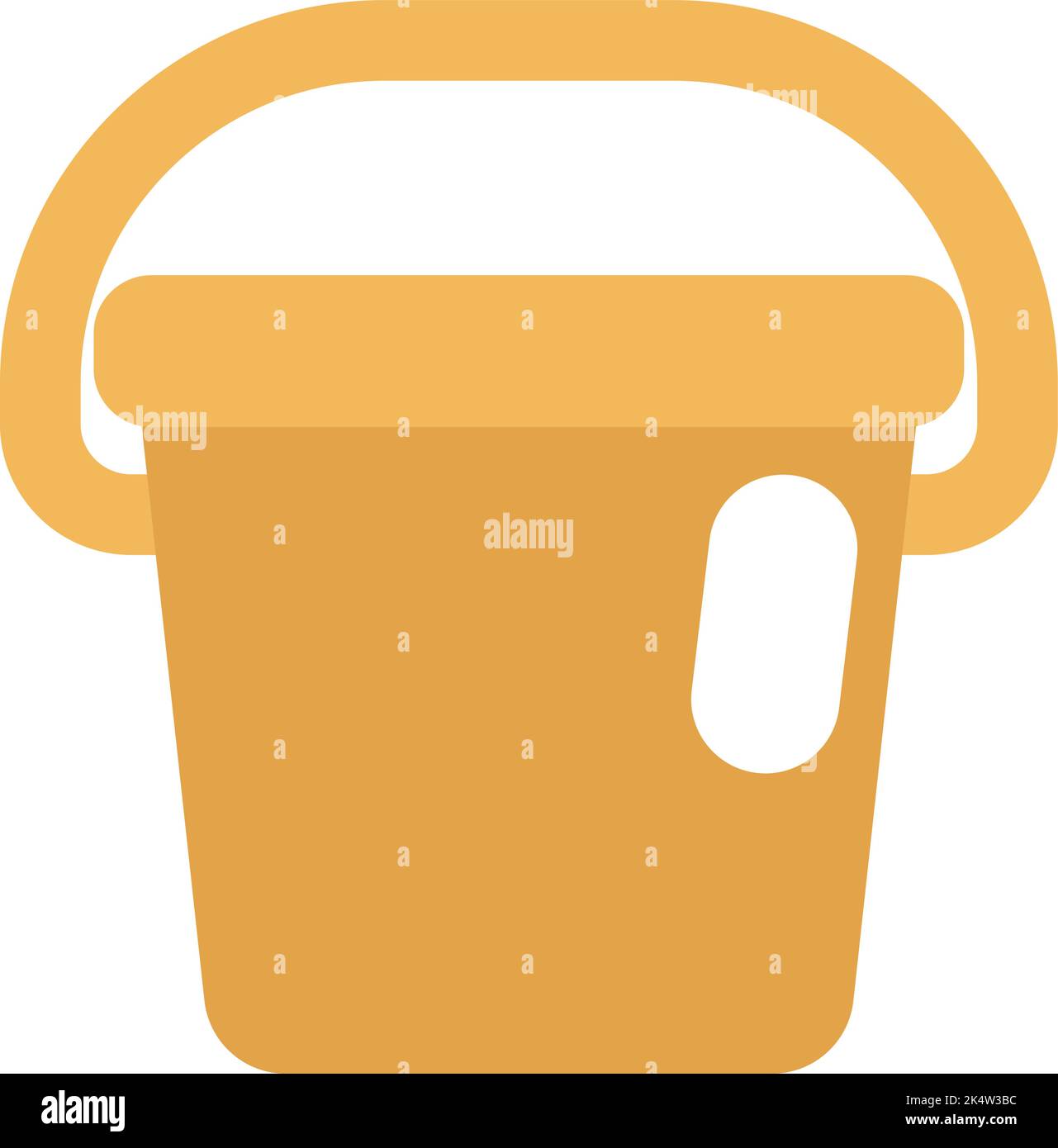 Kindergarten bucket, illustration, vector on a white background Stock ...