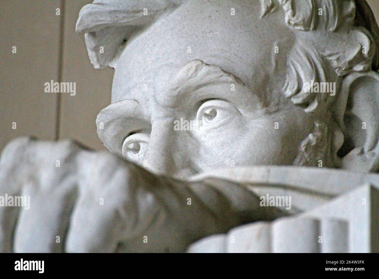 A close-up shot of the Lincoln Memorial statue in Washington, DC Stock ...