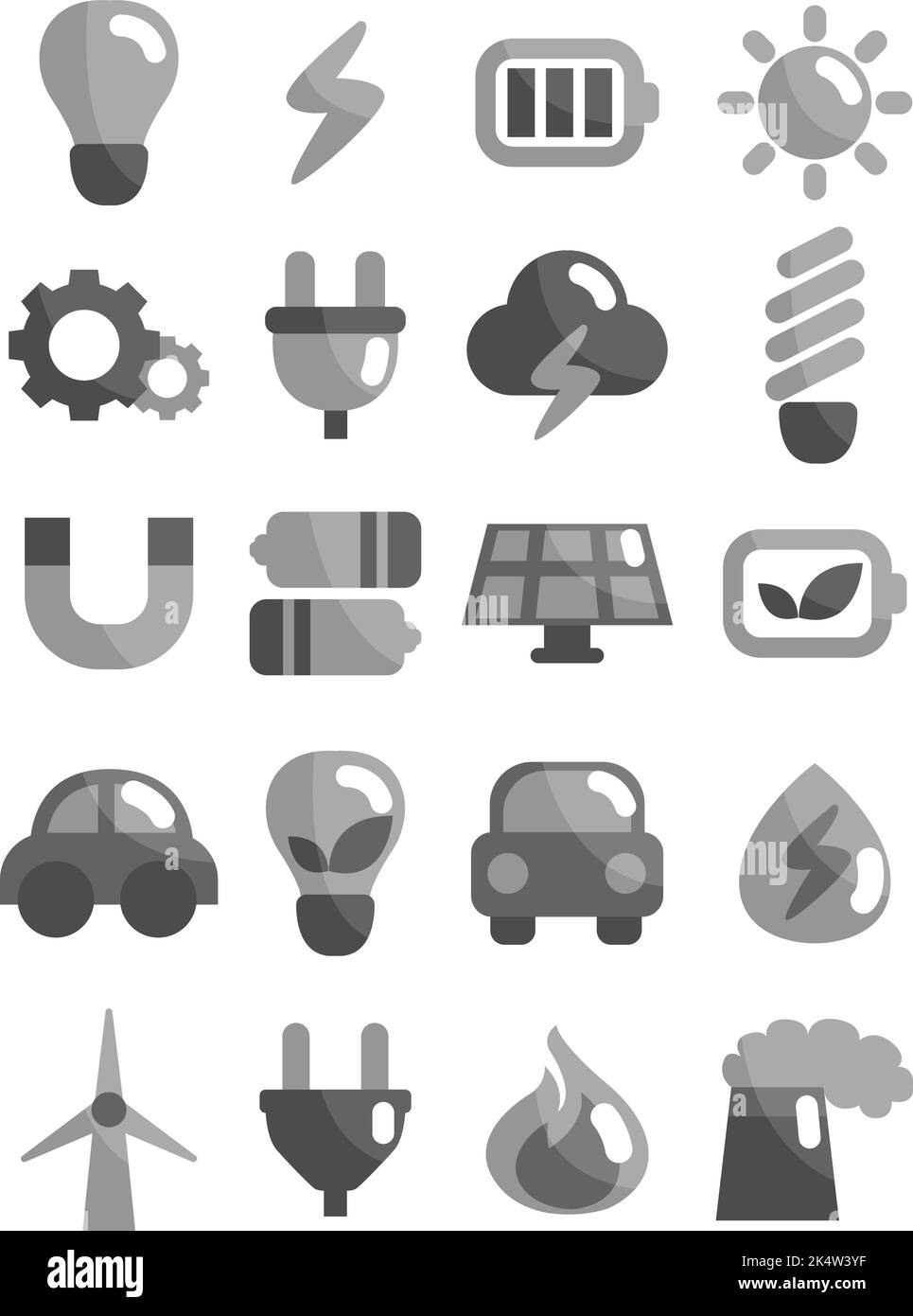 Continuous energy, illustration, vector on a white background Stock ...