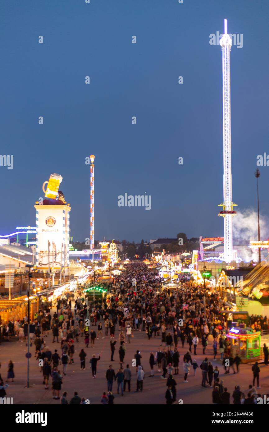 Hundreds of thousands visit the Oktoberfest 2022 on October 3rd, 2022 ...