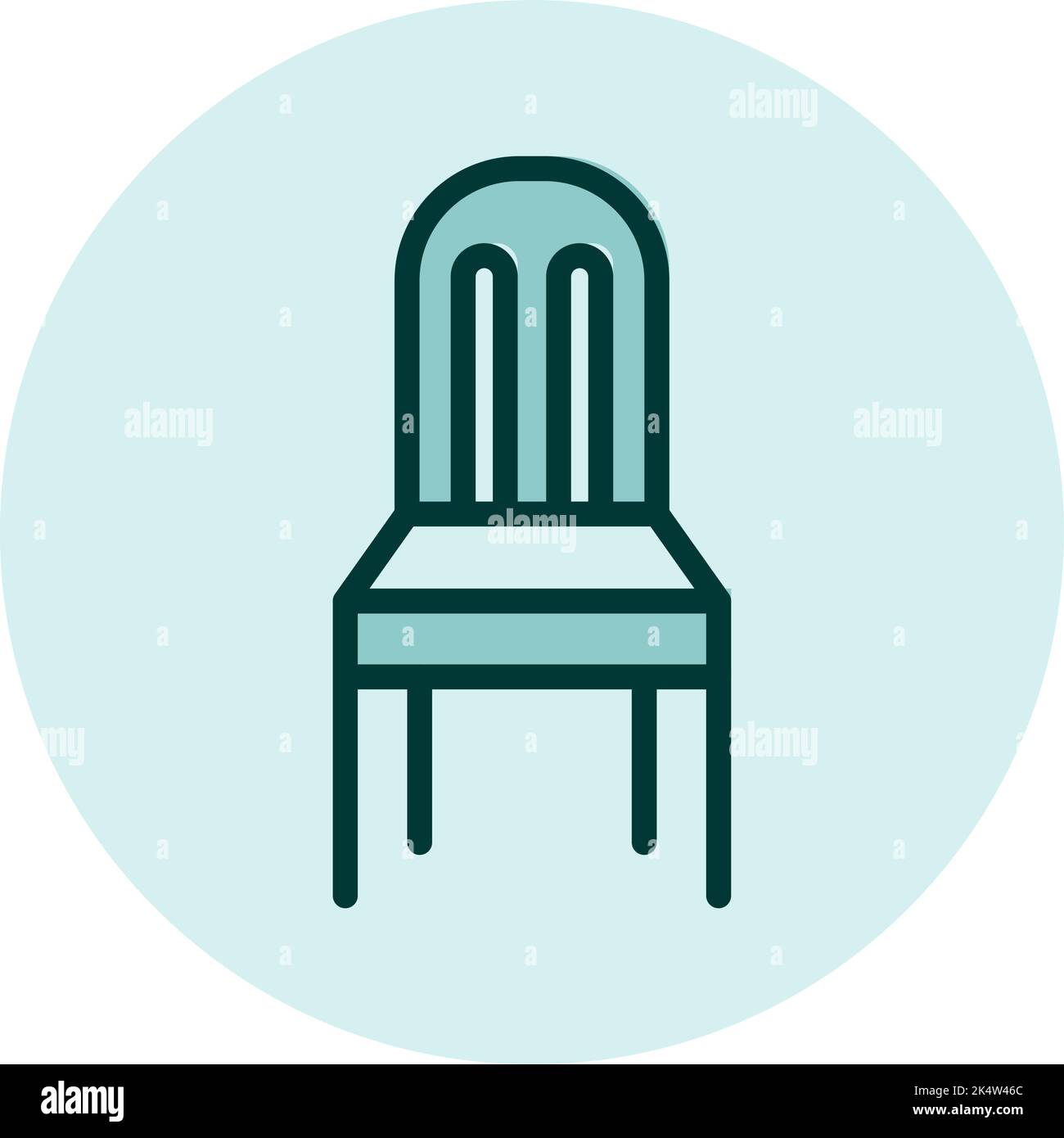 Blue wooden chair, illustration, vector on a white background Stock ...