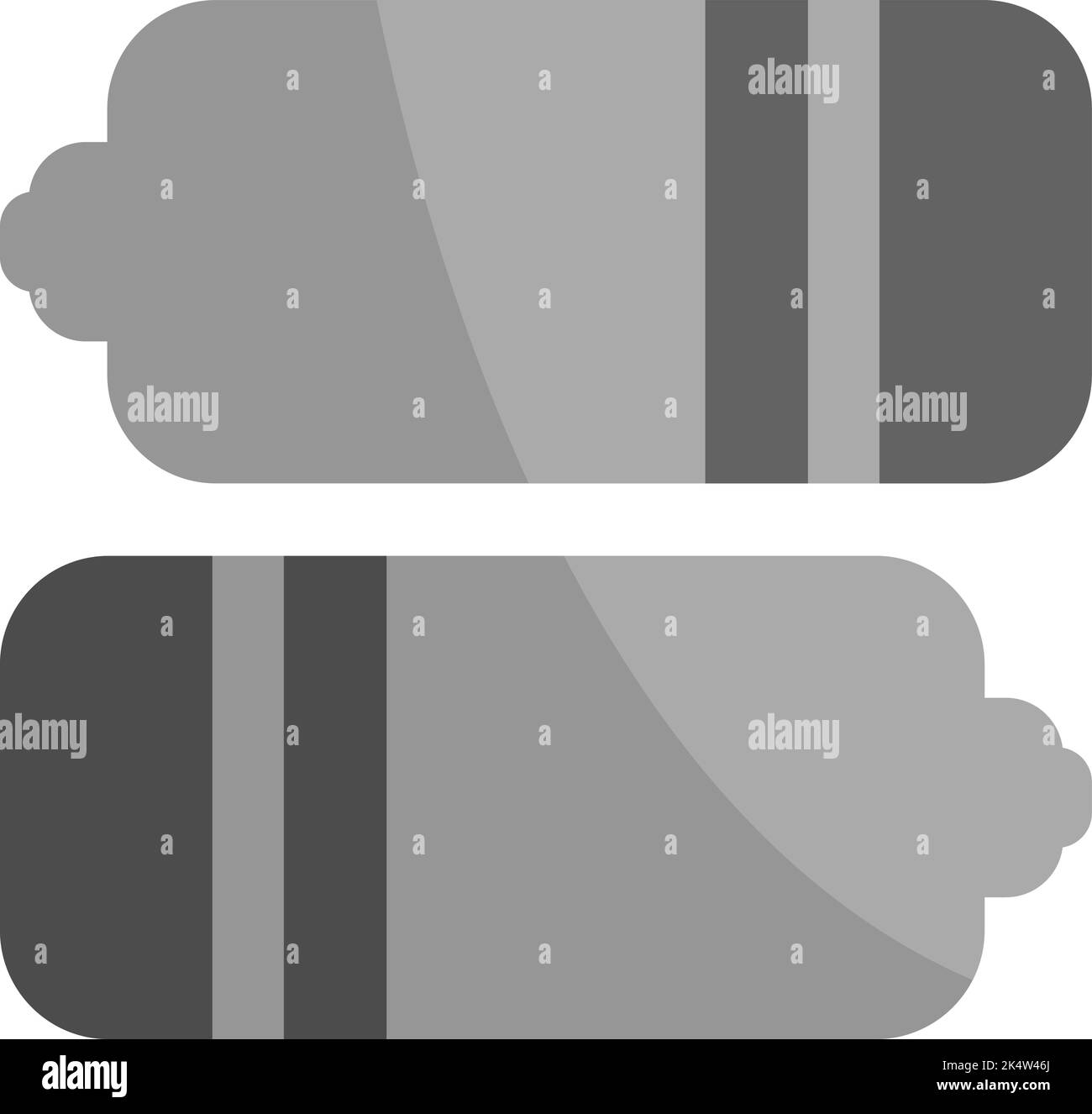 Energized battery, illustration, vector on a white background Stock ...