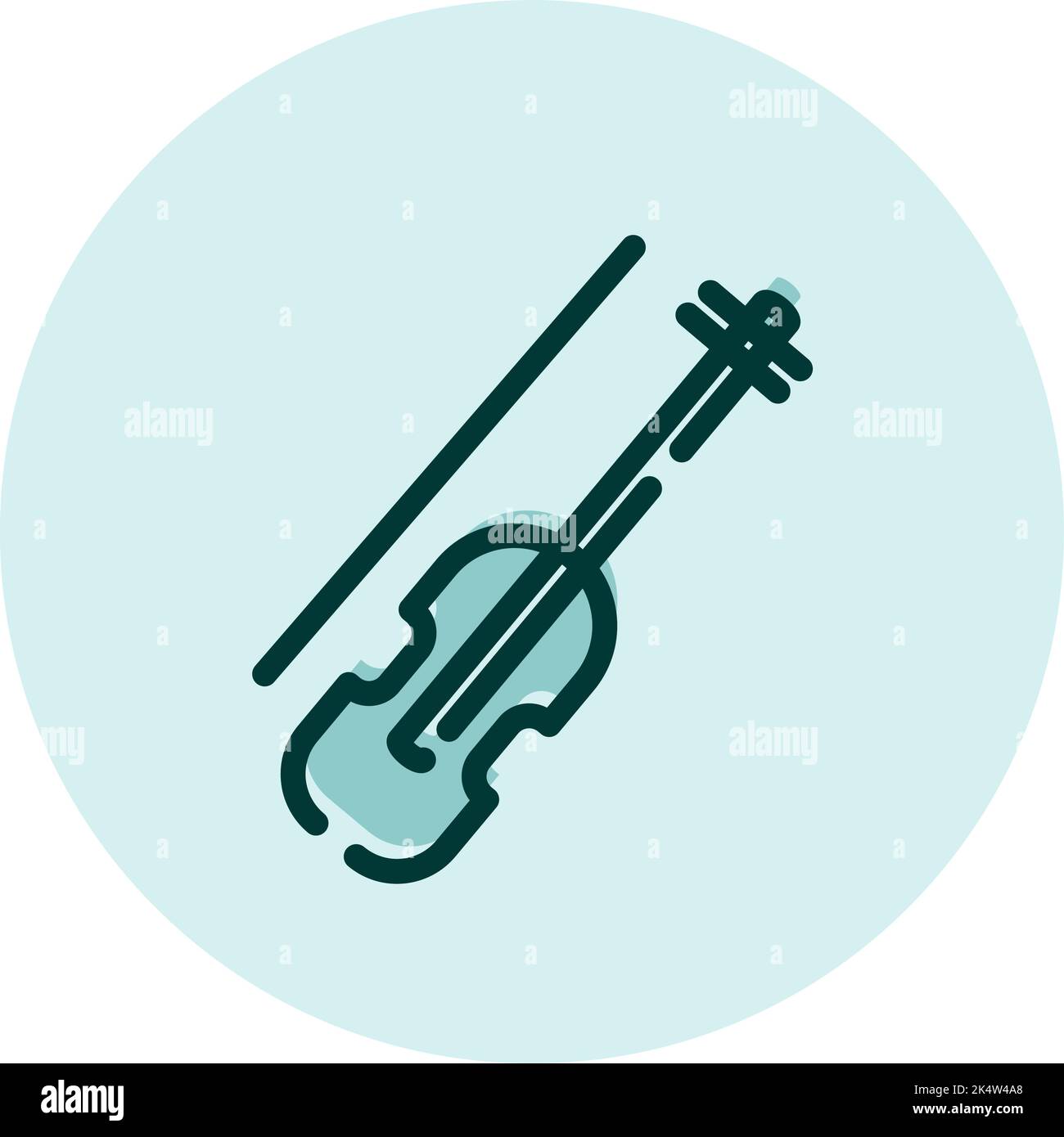 Violin playing, illustration, vector on a white background Stock Vector ...