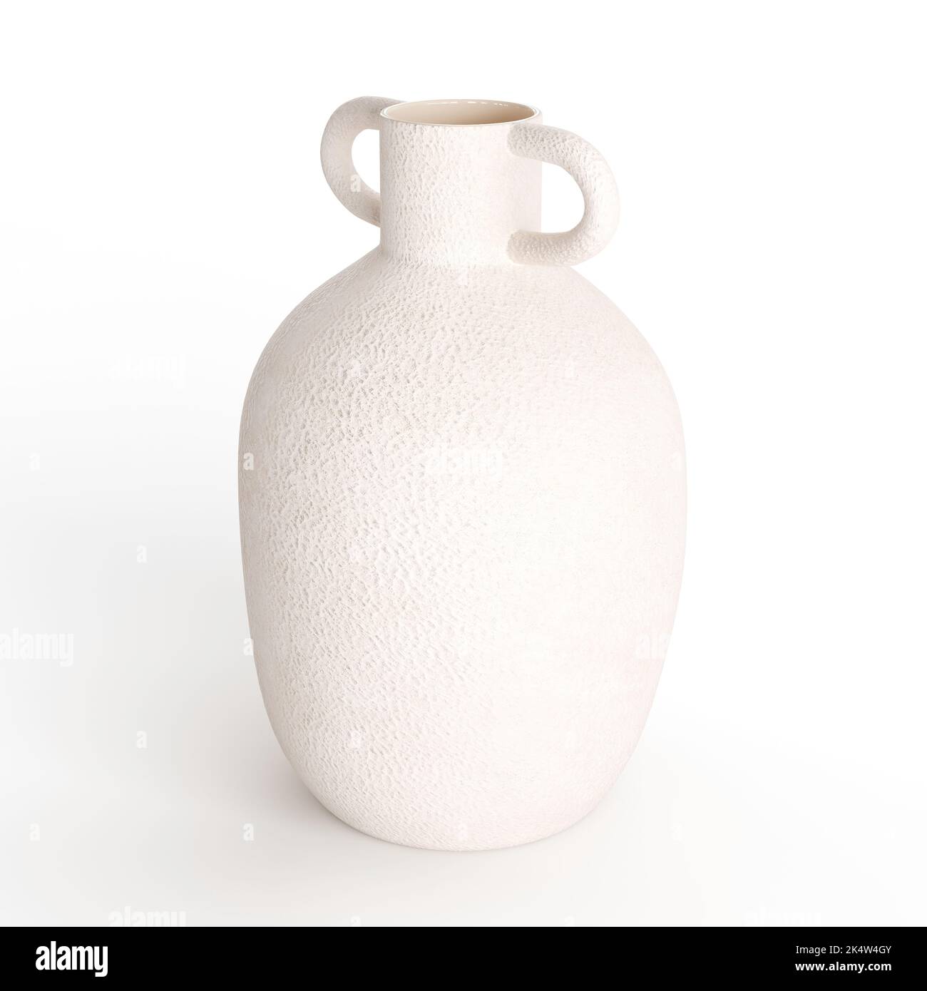 A white vase jug isolated in white background Stock Photo - Alamy