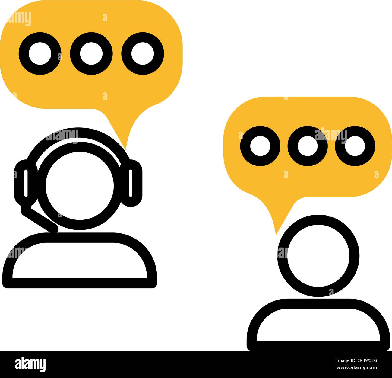 Feedback support, illustration, vector on a white background Stock ...