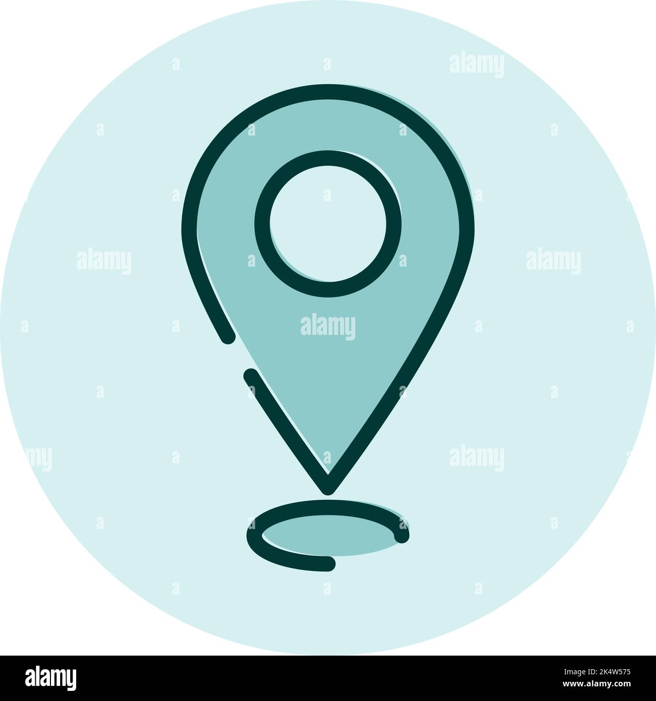 Job location, illustration, vector on a white background Stock Vector ...