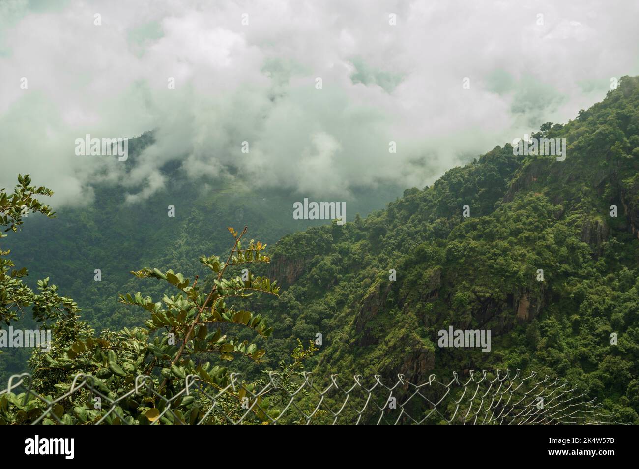 Mist above the Catherine water falls Kothagiri Stock Photo - Alamy