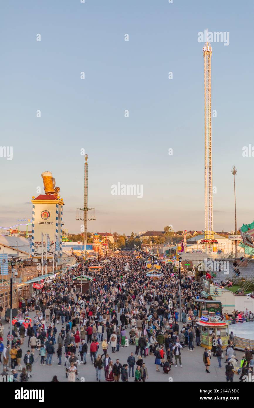 Hundreds of thousands visit the Oktoberfest 2022 on October 3rd, 2022 ...