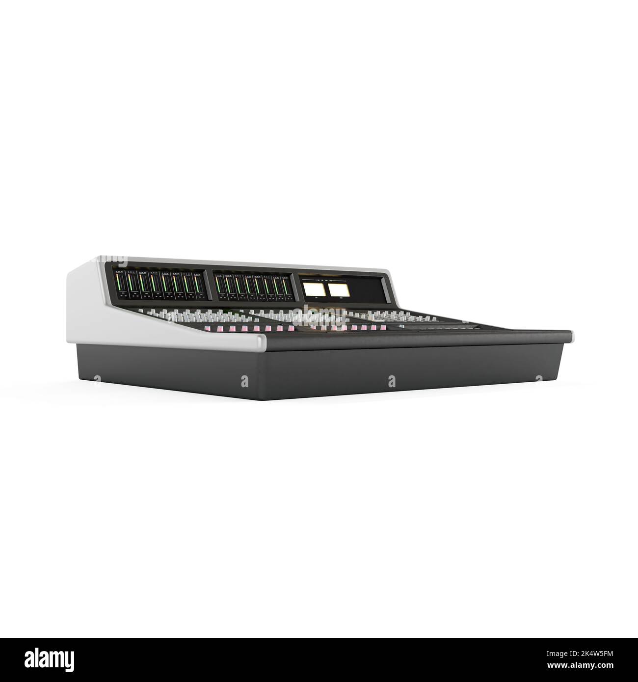 A 3D rendering of a Solid State Logic Matrix2 Delta Mixing Console on a ...