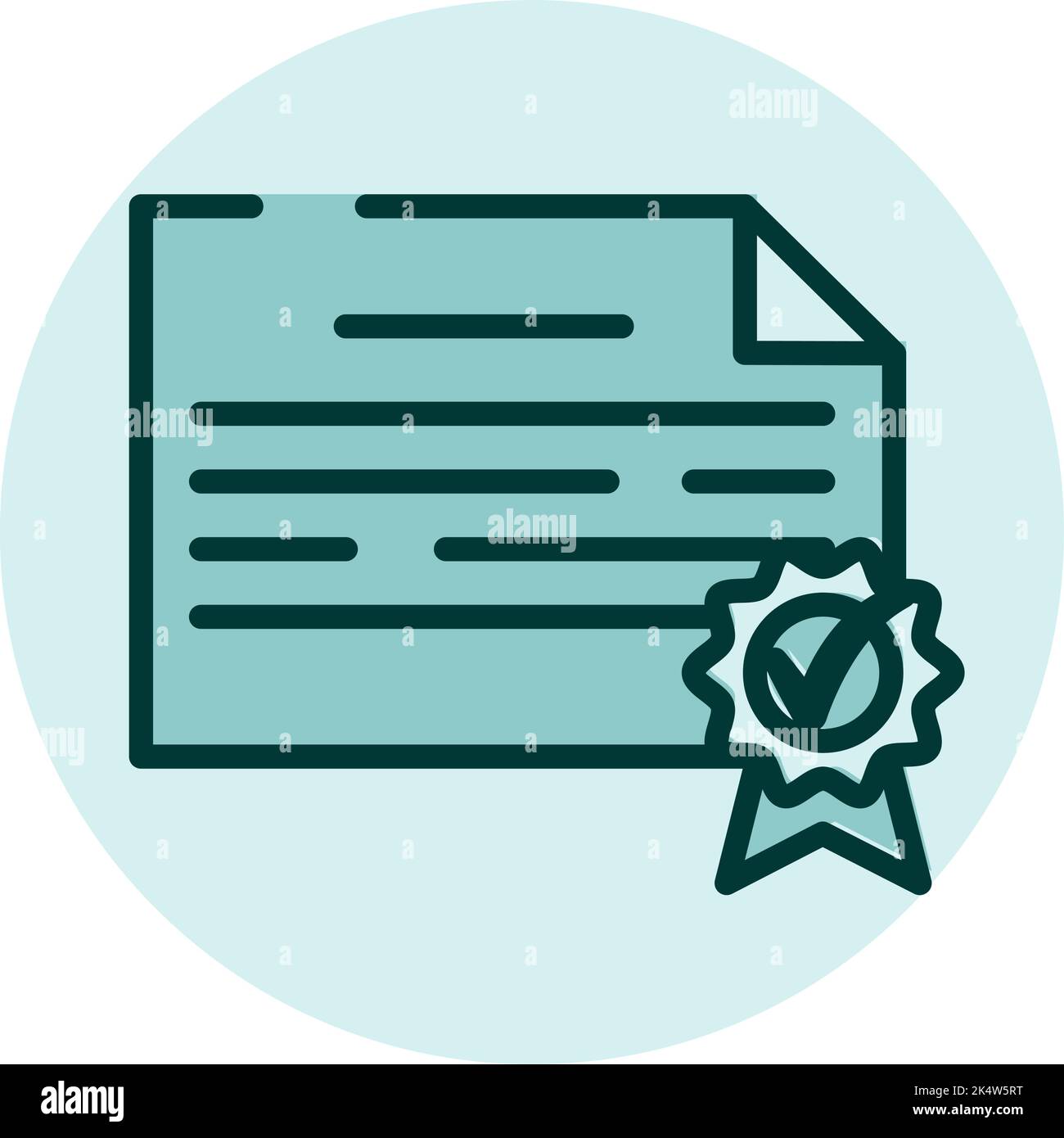 Job certificate, illustration, vector on a white background Stock ...