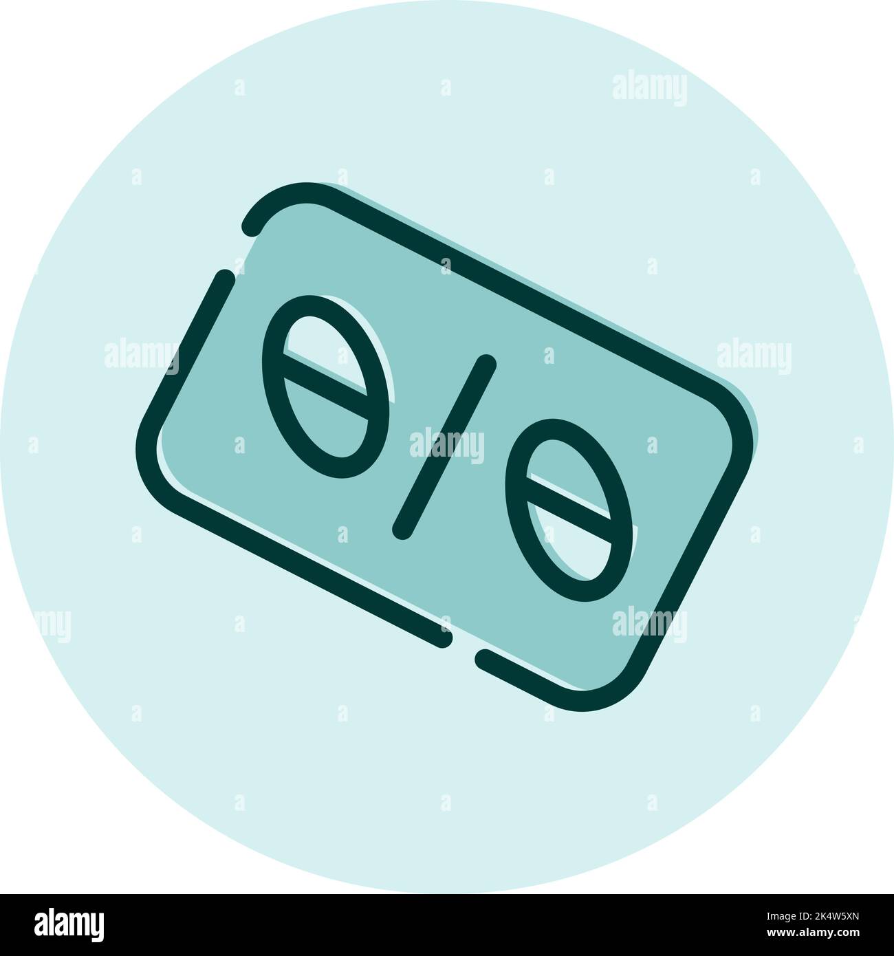 Two pills, illustration, vector on a white background Stock Vector ...