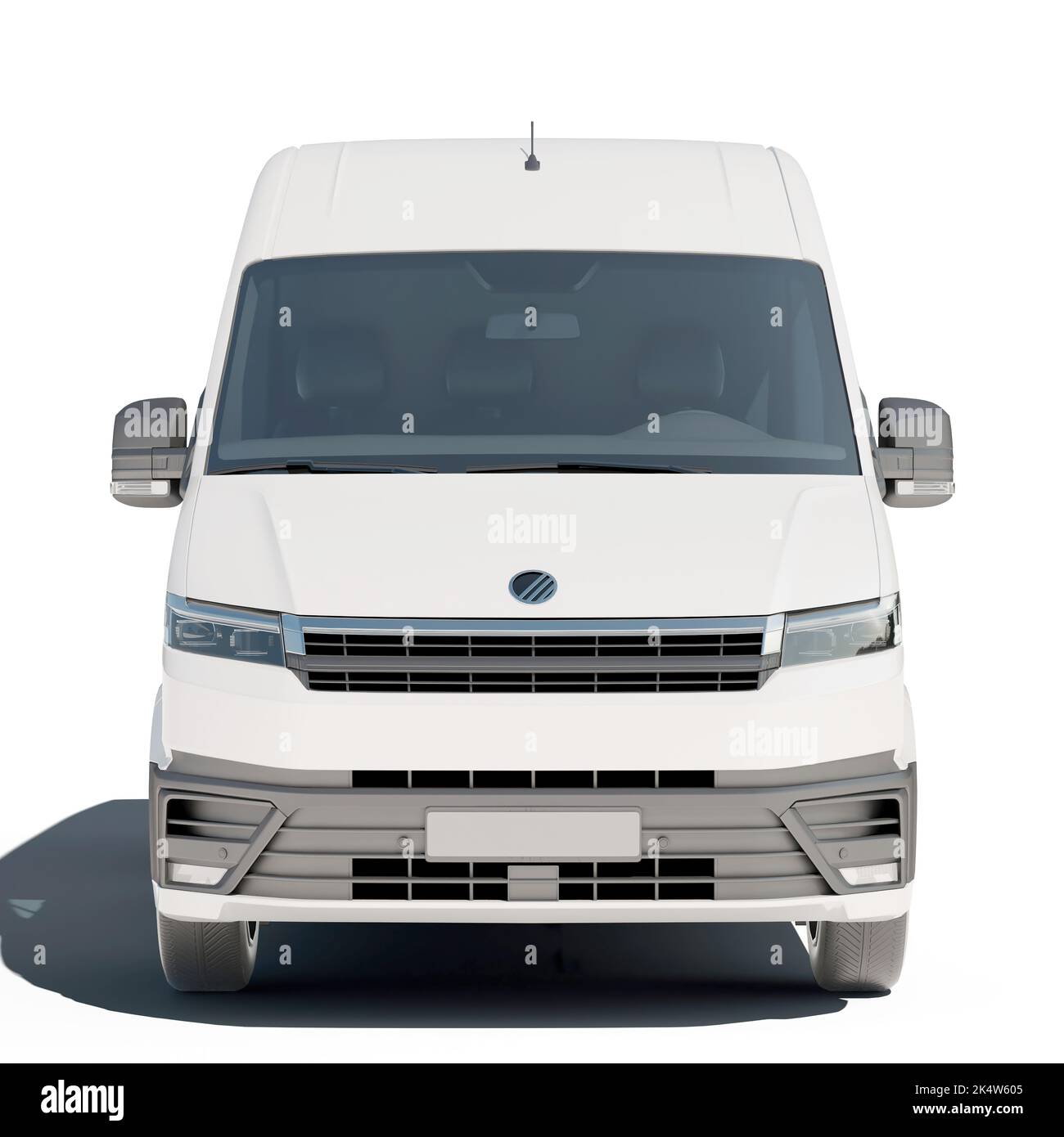 A 3D rendering of a white car isolated on the white background Stock ...