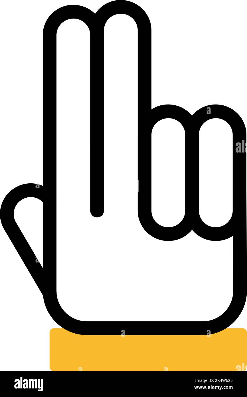 Two fingers, illustration, vector on a white background Stock Vector ...