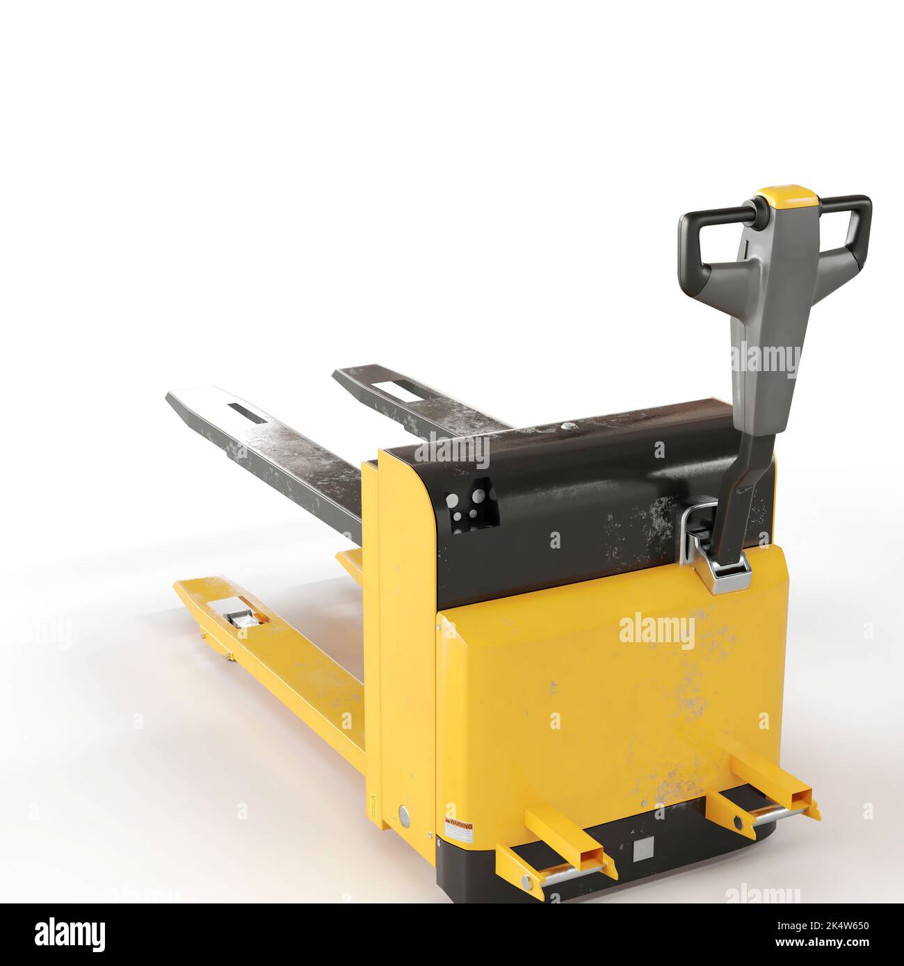 An industrial pallet transporter isolated on white Stock Photo - Alamy