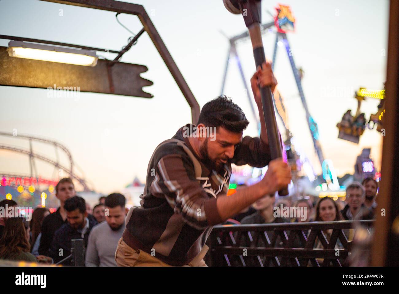 High Striker. Hundreds of thousands visit the Oktoberfest 2022 on ...