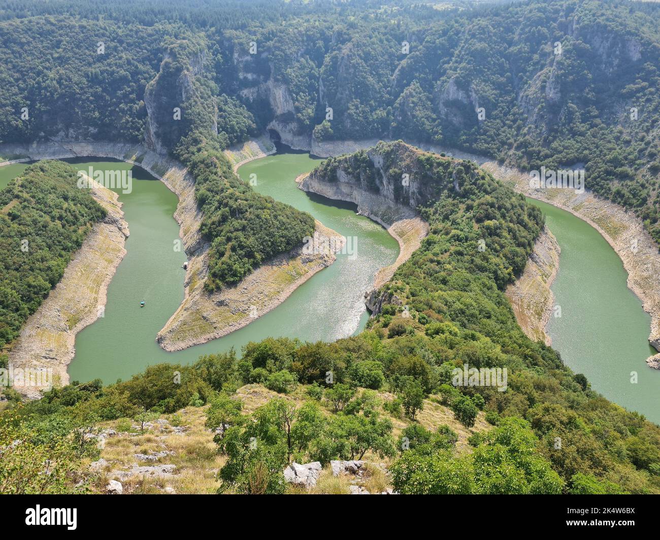 An aerial view of the Uvac Special Nature Reserve Stock Photo - Alamy