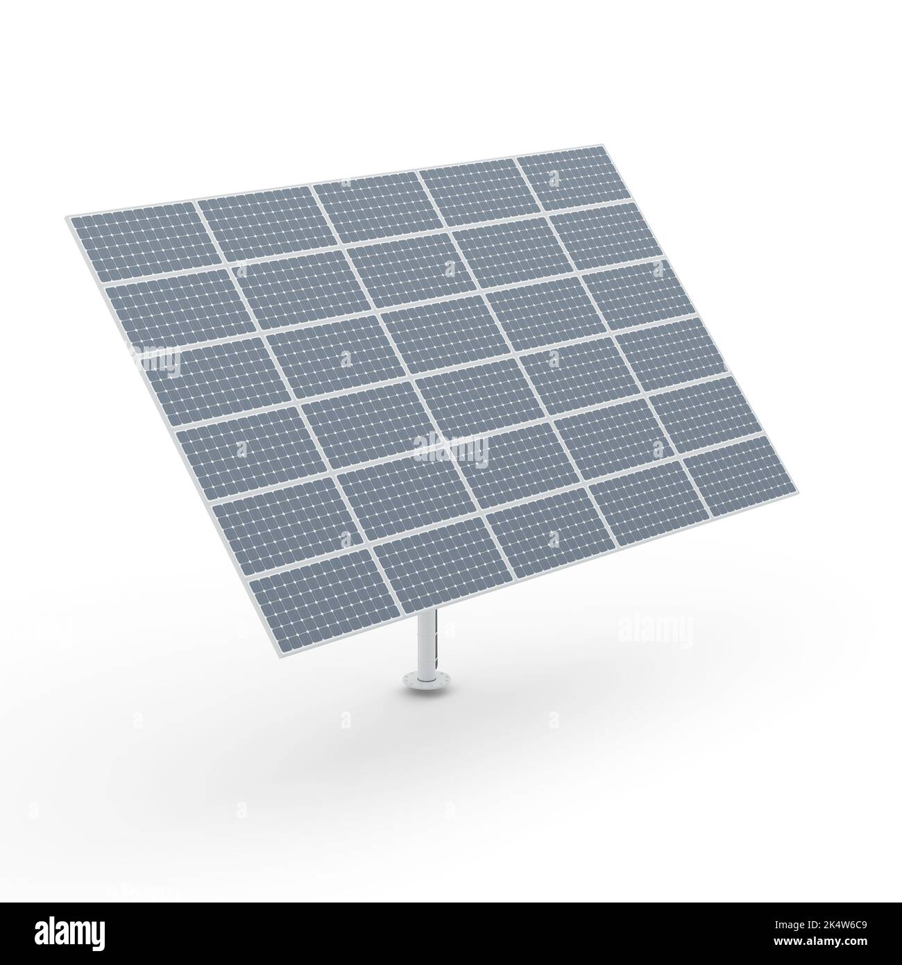 The computer-generated 3d realistic solar panel isolated on a vertical ...
