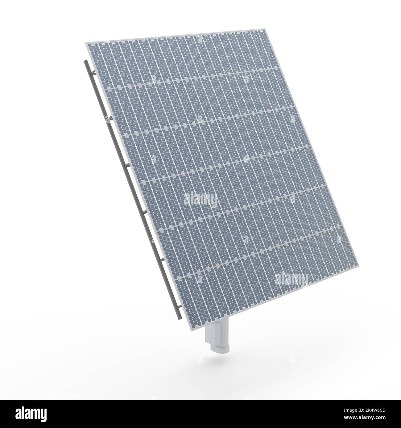 The computer-generated 3d realistic solar panel isolated on a vertical ...