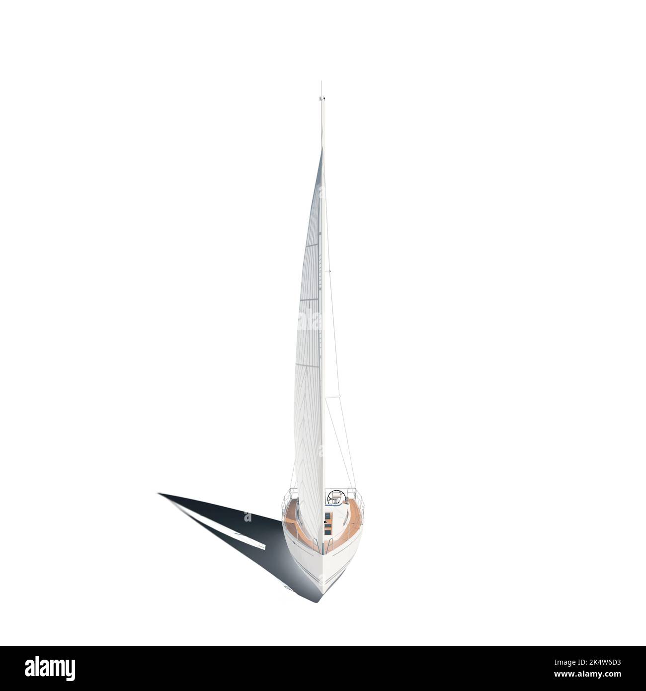 A 3D rendering of a white boat isolated on the white background Stock ...