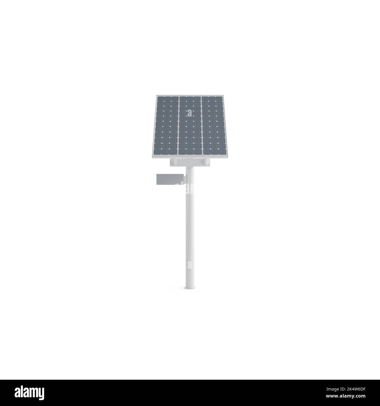 The computer-generated 3d realistic solar panel isolated on a vertical ...