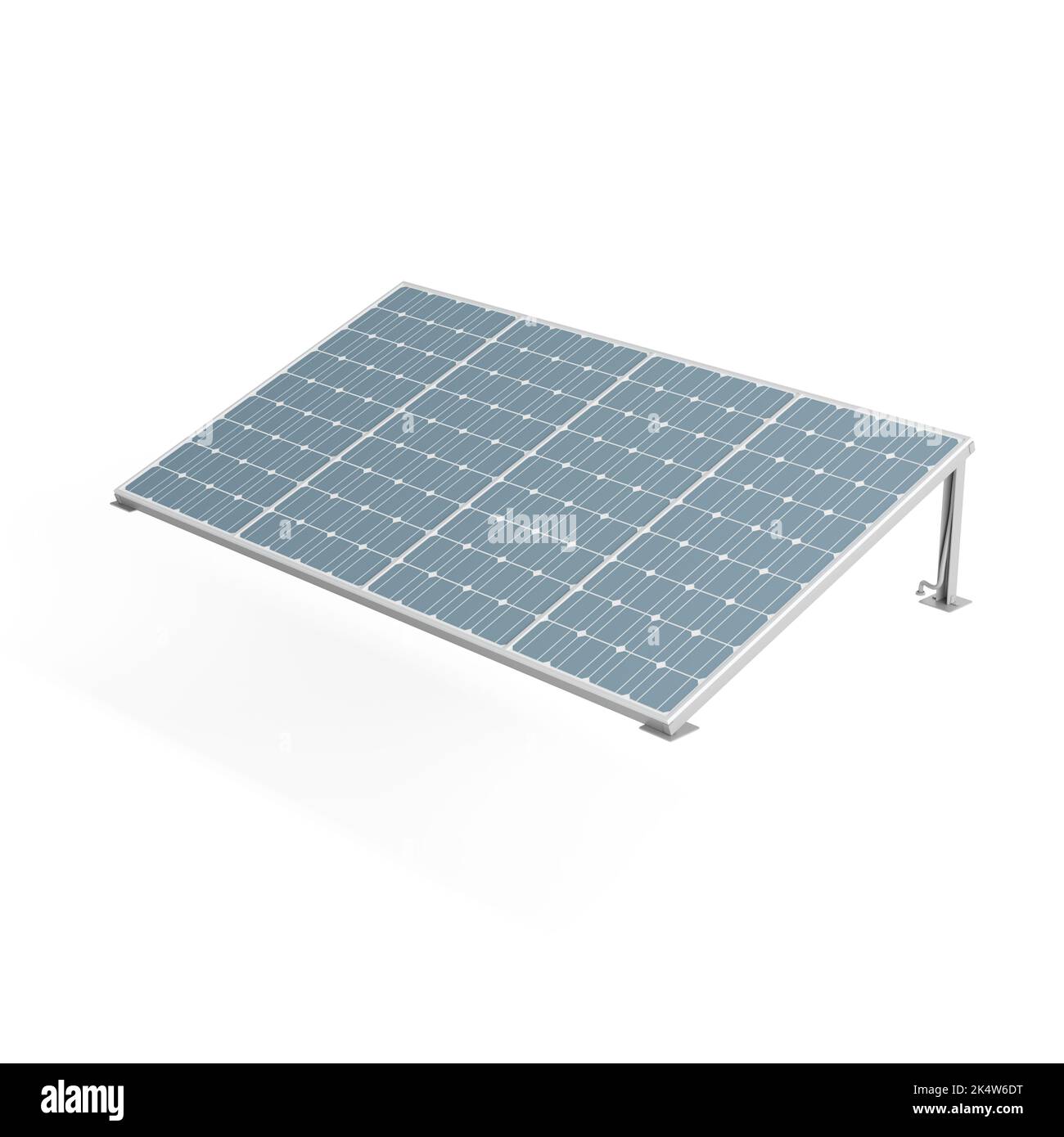 The computer-generated 3d realistic solar panel isolated on a vertical ...