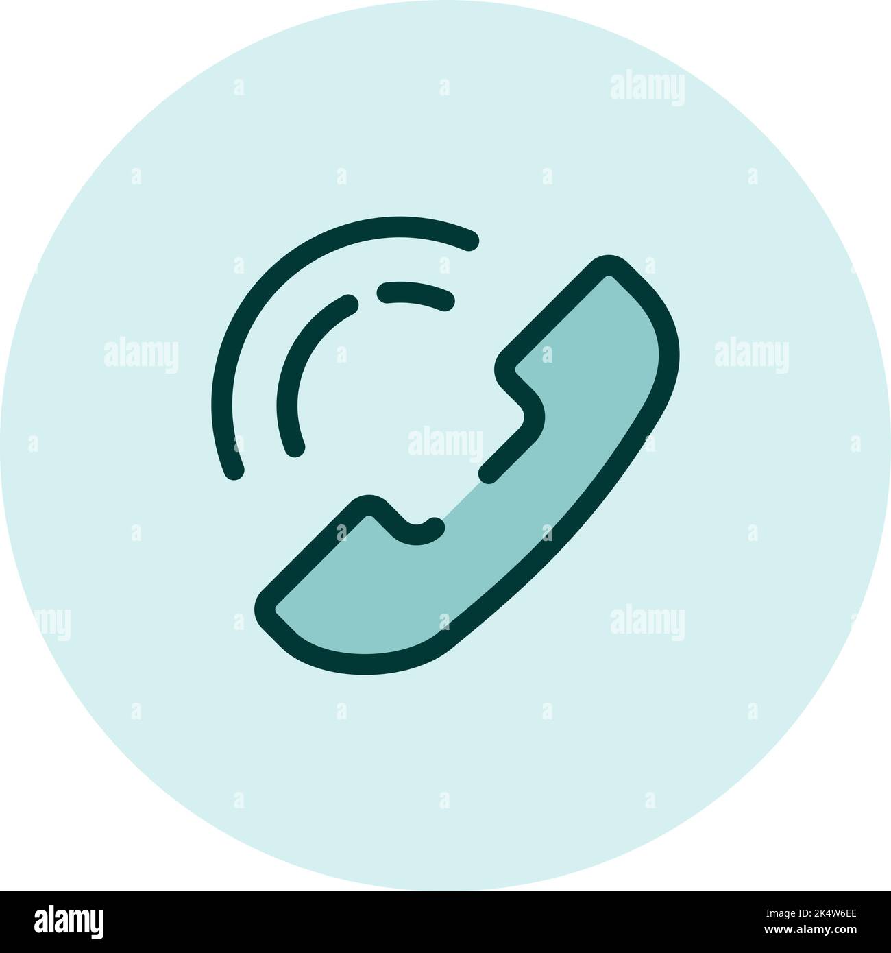 Mobile phone call, illustration, vector on a white background Stock ...